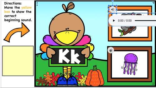 Google Classroom Fall Beginning Sounds by Della Larsen's Class | TPT