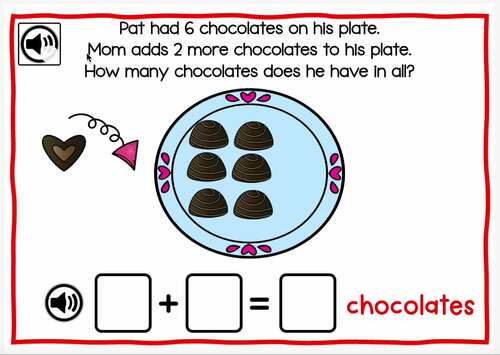 Story Problems Addition & Subtraction Within 10 Valentine's Day by Tong ...