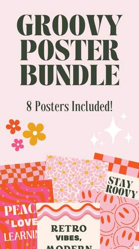 Groovy Classroom Posters, Retro Prints, Nostalgic, Boho, Printable, Set ...