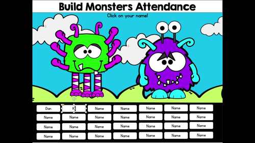 Build Monsters - Digital Attendance PowerPoint Presentation by Emily Ames