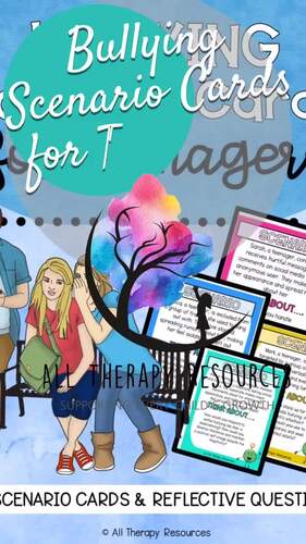 BULLYING Lesson & Scenario Cards for Teenagers I Counseling Lesson