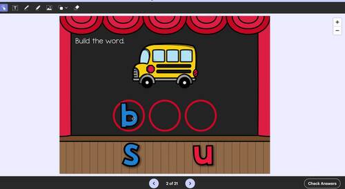 CVC Short U digital word building google slides | Digital Phonics ...