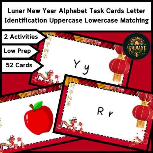 Lunar New Year Alphabet Upper Lower Card Logic Mental Language Learning ...
