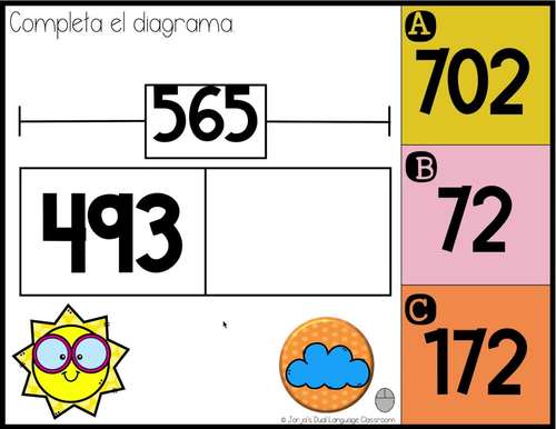 Sumas y restas de 3 dígitos con diagramas DIGITAL | TPT