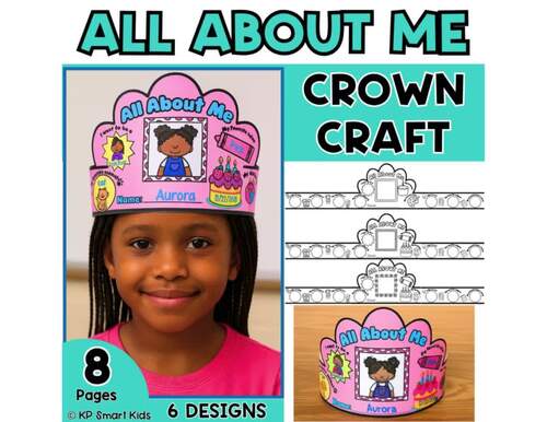 All About Me Crown Craft | Back to School Hat Activity First Day ...