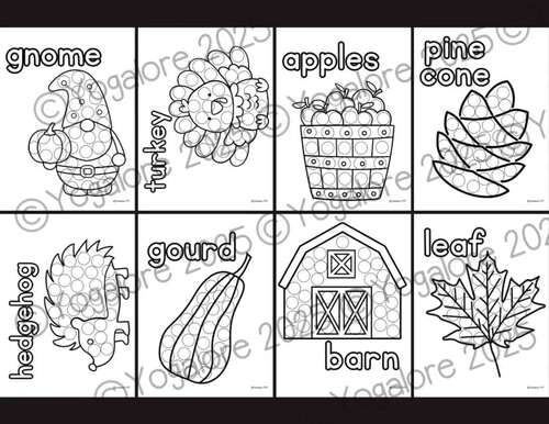Fall Dot Marker Pages – Toddler, Pre-K and Kindergarten Vocabulary ...
