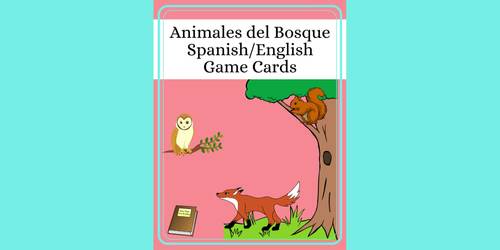 Animales del Bosque Forest Animals Game Cards for Memory and Go Fish
