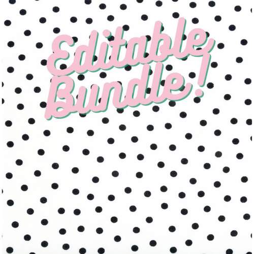 Pretty in Pink Editable Classroom Decor for Bulletin Board and Classroom