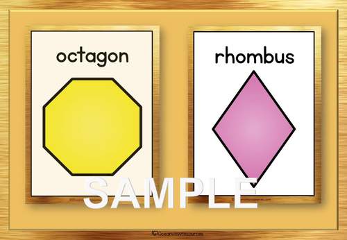 SHAPES POSTERS I 2D, 3D and Nets of Shapes l Classroom Decor I GOLDEN ...