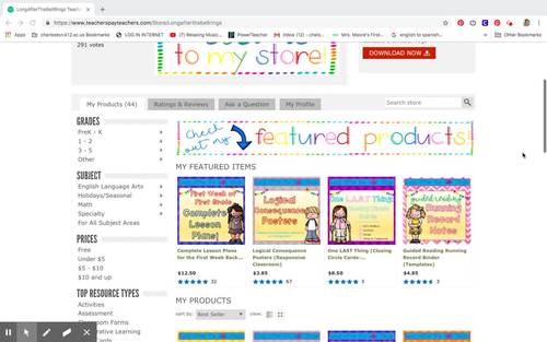 TPT Store Makeover: Rainbow Banners (Teachers Pay Teachers Store)