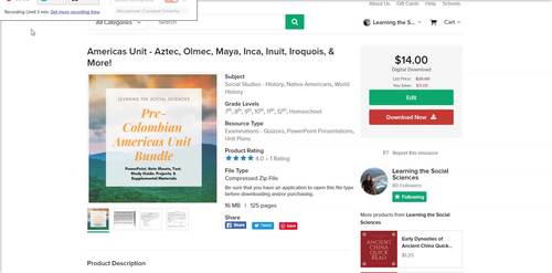 Americas Unit Bundle - Aztec, Olmec, Maya, Inca, Inuit, Iroquois, & More!