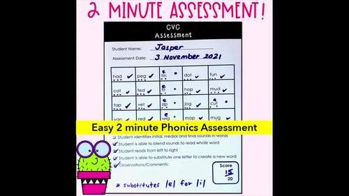 Quick Phonics Screener Science of Reading Phonics Assessment by ...