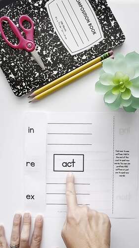 Morpheme Foldables - Adding Prefixes & Suffixes by Orton Gillingham Mama