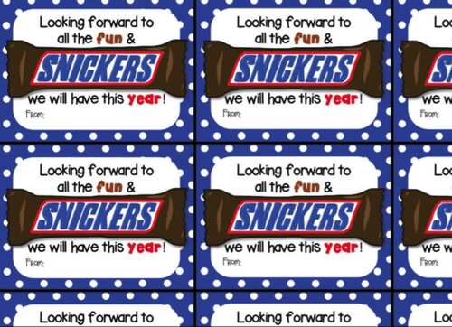 Chocolate Candy Bars Variety Pack Beginning of Year Tag Bundle-Twix ...
