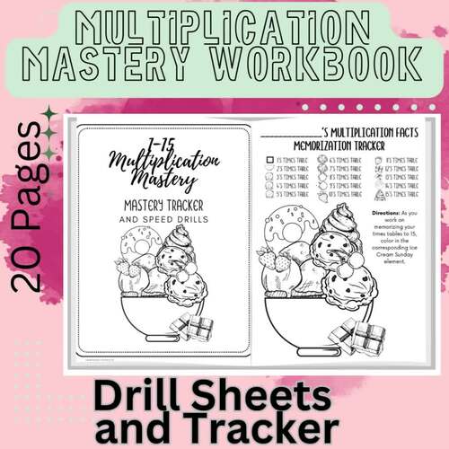 Ice Cream Multiplication Mastery Challenge 1-15 times tables | TPT