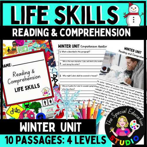 Winter Reading and Comprehension differentiated tasks Special Education ...