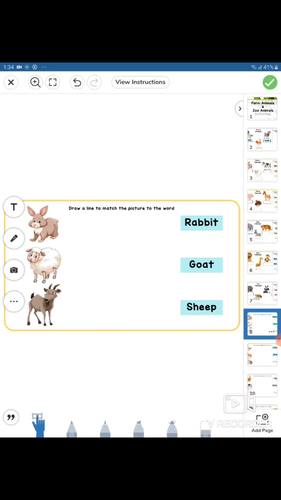 Seesaw and Google Classroom Farm & Zoo Animals Activity - Distant learning