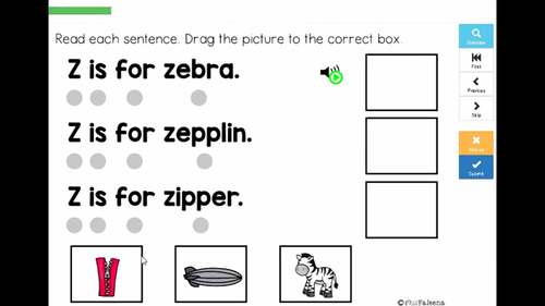 Letter of the Week Z (Boom Cards™) by Miss Faleena | TPT