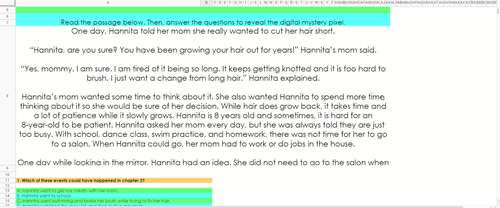 Stories Dramas Poems Pixel Art READING COMPREHENSION Digital Mystery ...