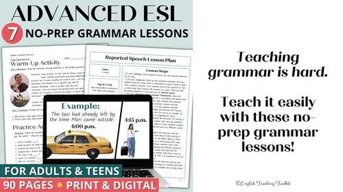 Adult ESL Curriculum - Advanced Grammar Worksheets, Lessons ...