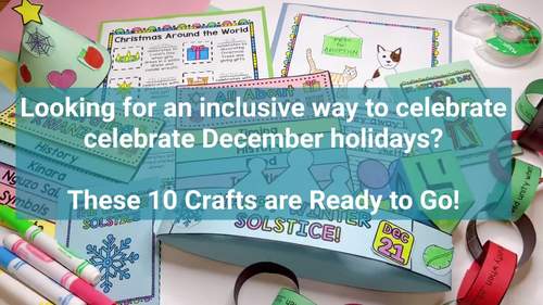 Holidays Around the World December Craft Pack by LoveGrowsLearning