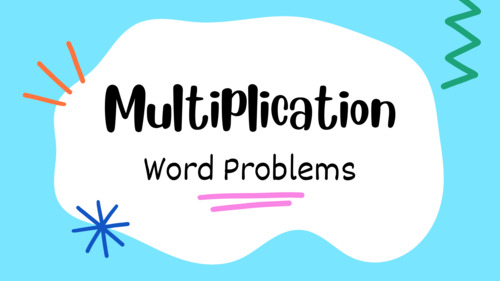 Colorful Multiplication Word Problems Quiz by The Squirrely Girly