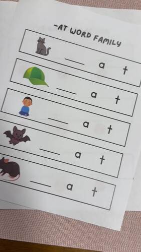 Word Families - Pre K and Kindergarten by mini.mindds | TPT