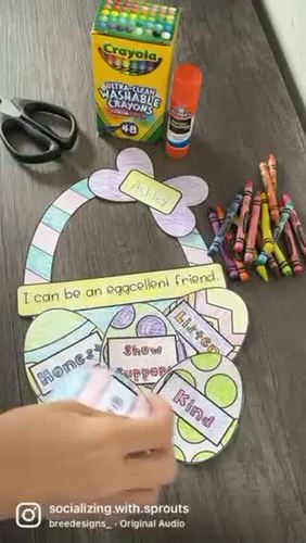 Spring Easter Basket Craft | Easter Eggs Friendship | Easter Activity