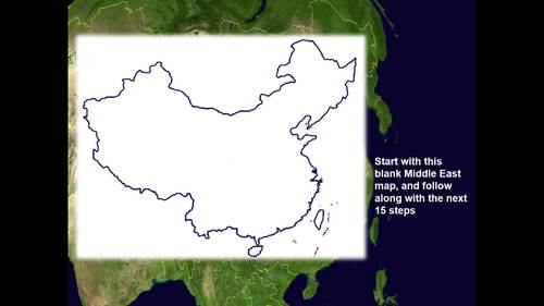 China Map Activity - fun, easy, engaging follow-along 15-slide PPT