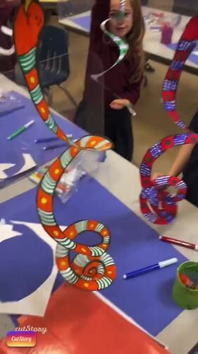 3 Fun Kindergarten Spiral Snake Art Lessons by Tracy Nichols Art Class