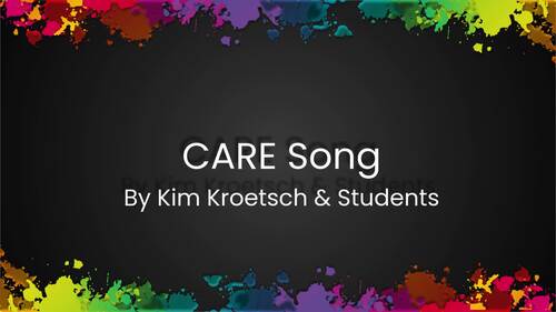 Responsive Classroom Aligned Song & Lyrics Poster BUNDLE: "CARE Song"
