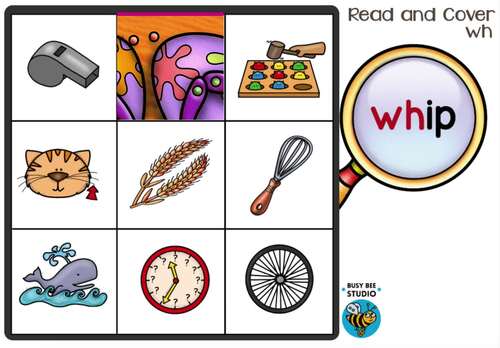 WH WORD TO PICTURE MATCH PHONICS CONSONANT DIGRAPH SUMMER HIDDEN ...