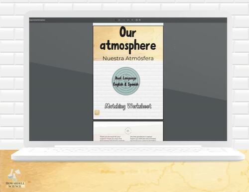 Introductory Atmosphere Vocabulary Matching Worksheet | Dual Language ...