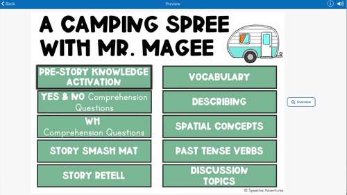 A Camping Spree with Mr. Magee Summer Book Companion Boom Cards | TPT
