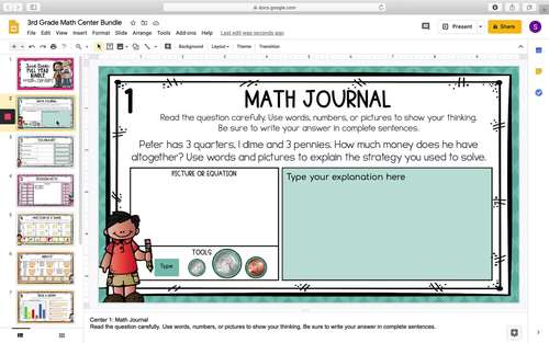 Math Centers BUNDLE for Third Grade GOOGLE Classroom Digital Resource