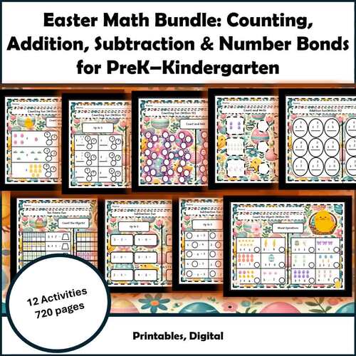 Easter Math Bundle: Counting, Addition, Subtraction & Number Bonds for ...