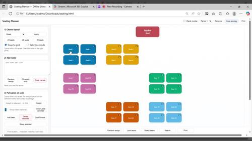 Back to School Offline Classroom Seating Chart by TheLearningLegend