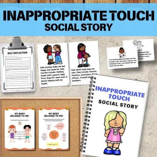 Inappropriate Touching Social Story Unsafe Touch Poster Reflection ...