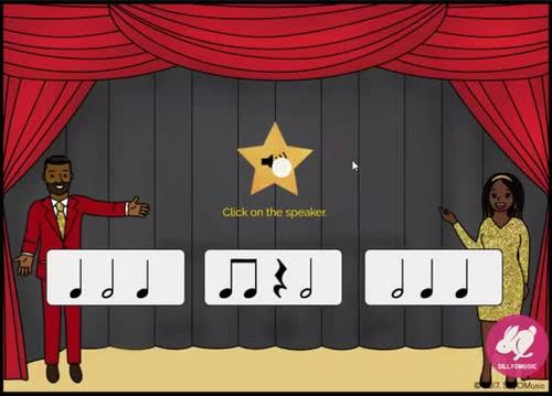 Music Boom Cardsw: What's That Rhythm - Half Note Game by SillyOMusic