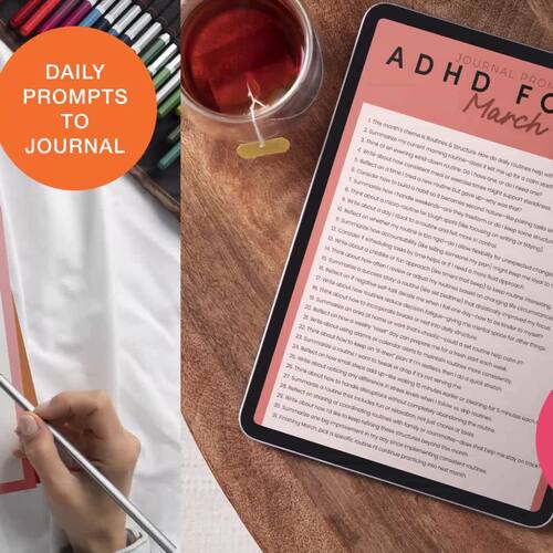 365 Journal Prompts for ADHD Focus | 12 Months of Self-Reflection ...