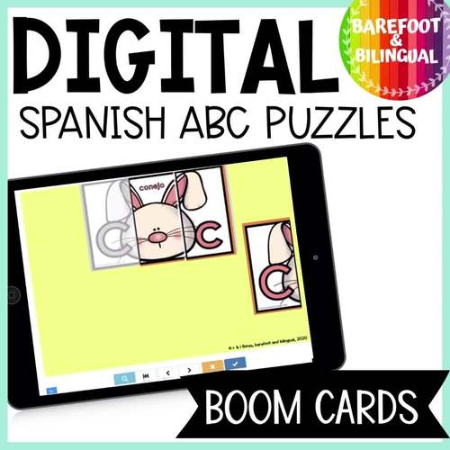 Boom Cards | ABC Puzzles | Spanish | Distance Learning | TPT