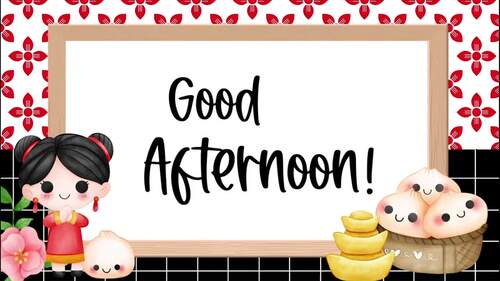 Lunar Chinese New Year Daily Agenda Morning Meeting Google Slides Templates