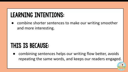 Grades 4-6 | Digital Slides - Sentence Combining (Expository Writing)
