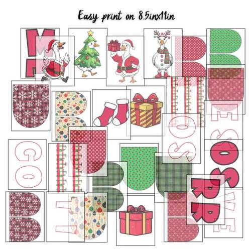 Santa Goose Christmas Bulletin Board Kit, Christmas Classroom Decor ...