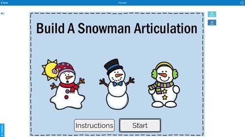 BOOM CARDS - Build A Snowman Articulation Winter Themed - /ch/ (WI,WM,WF)
