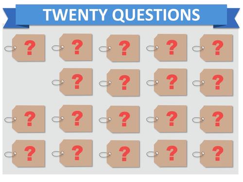 20 Questions Dynamic Slide - DISTANCE LEARNING - EFL ESL PowerPoint