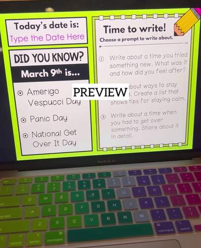 March 1st & 2nd Grade Daily Writing Prompts, Sentence & Paragraph Writing