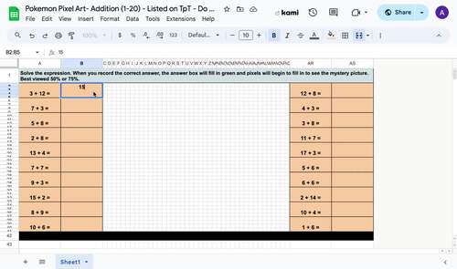 Mother's Day- Pixel Art- Adding and Subtracting Positive and Negative ...