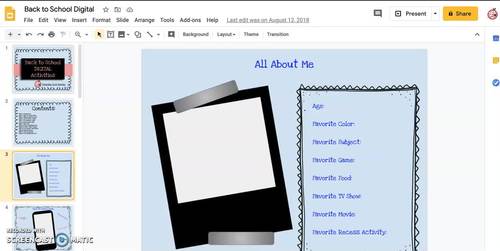 Back to School DIGITAL Activities- Google Slides by Traveling Tech Teacher
