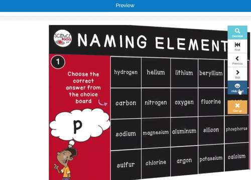 Periodic Table of Elements Naming Given Symbols Mystery Picture Boom ...